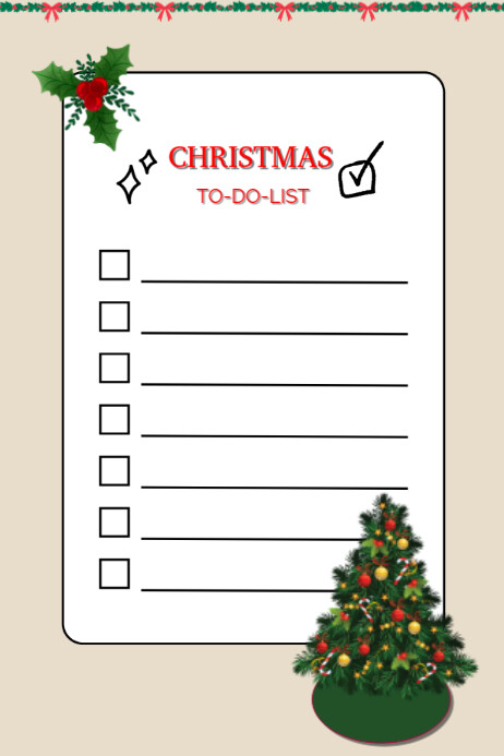 Christmas list Template | PosterMyWall