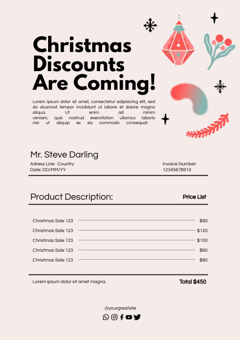 Christmas List Flyers Template | PosterMyWall