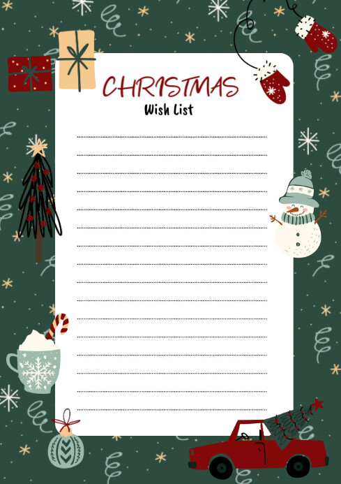 Christmas List template | PosterMyWall