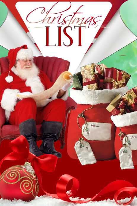 Copy of christmas list template | PosterMyWall