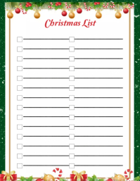 Christmas List Template | PosterMyWall