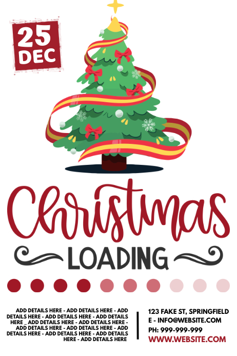 Christmas Loading Poster Template | PosterMyWall