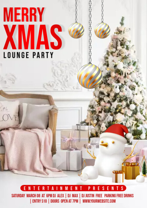 Christmas lounge party Template | PosterMyWall