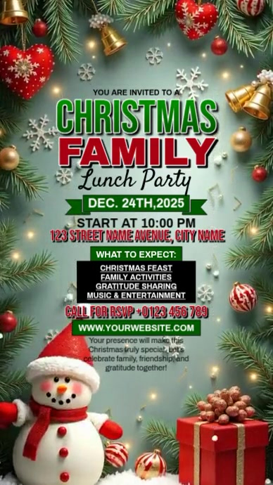 Christmas Lunch Ads Template | PosterMyWall