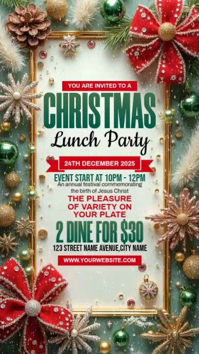 Christmas Lunch Ads Template | PosterMyWall
