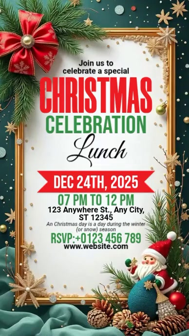 Christmas Lunch Template | PosterMyWall
