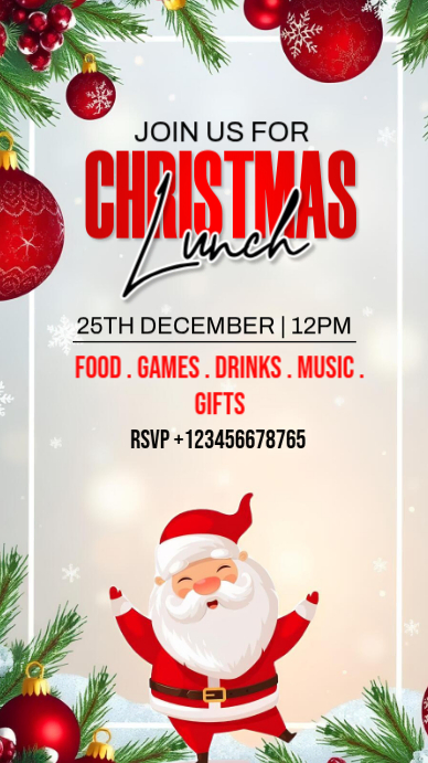 Plantilla de christmas lunch | PosterMyWall