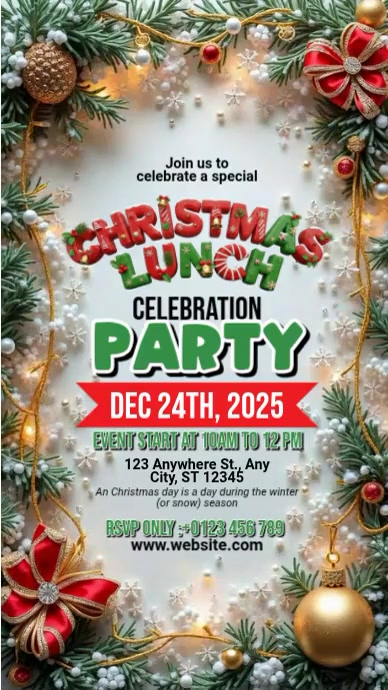 Christmas Lunch Template | PosterMyWall
