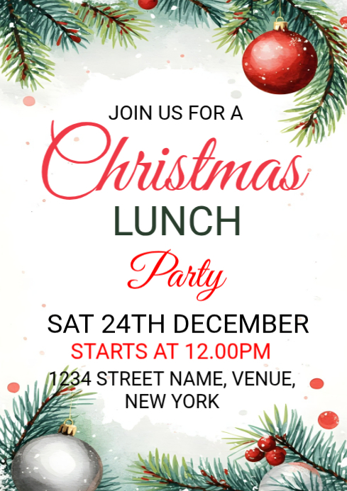 Christmas Lunch post Template | PosterMyWall