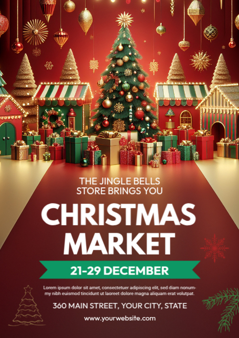 Christmas Market A4 Template | PosterMyWall