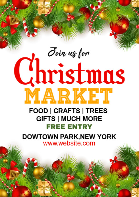 Christmas Market Ads Template | PosterMyWall