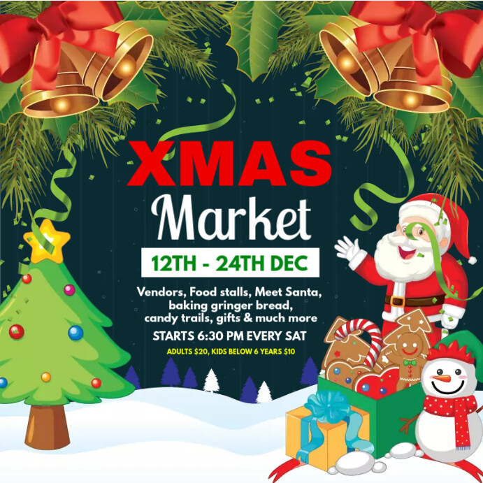 Christmas market Template | PosterMyWall