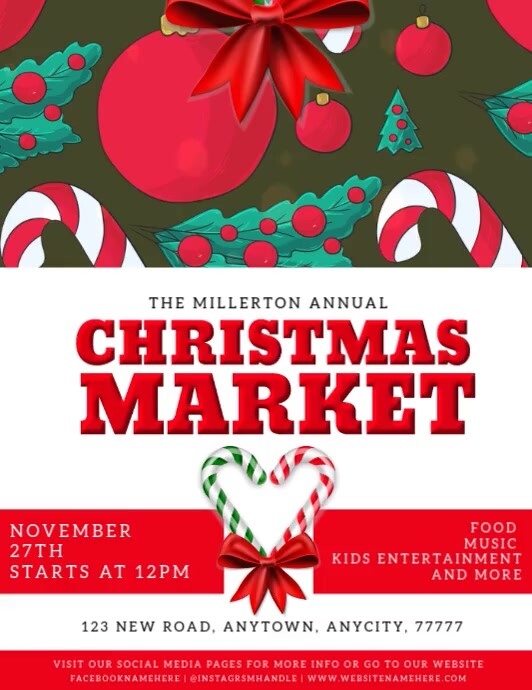 Copy of Christmas market event ad design Template | PosterMyWall
