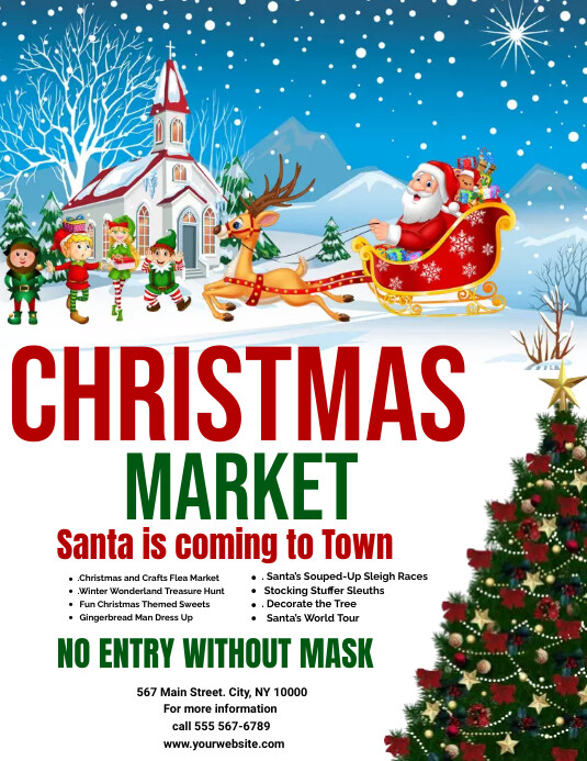 Christmas market fair flyers, Template | PosterMyWall