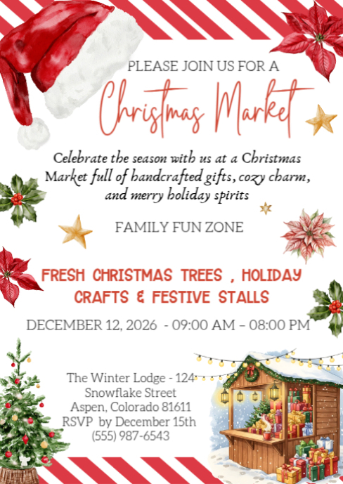 Christmas Market Invitation Template | PosterMyWall