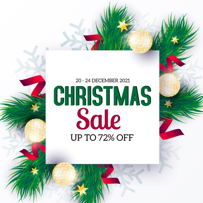 Template Iklan Natal Mega Sale | PosterMyWall