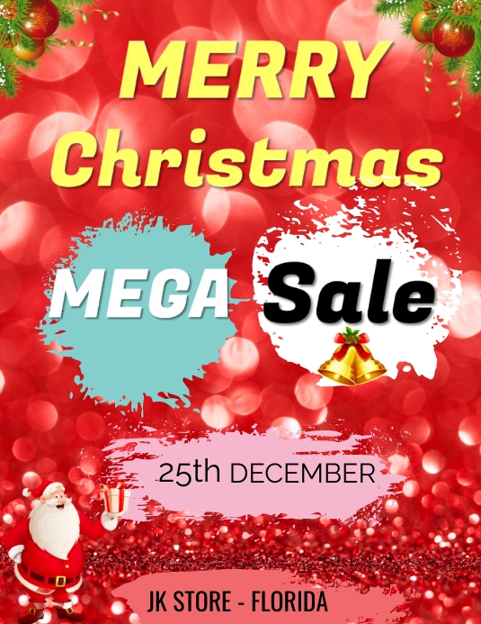 Christmas mega sale and discount Template | PosterMyWall