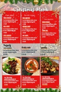Christmas Menu Ads Template | PosterMyWall