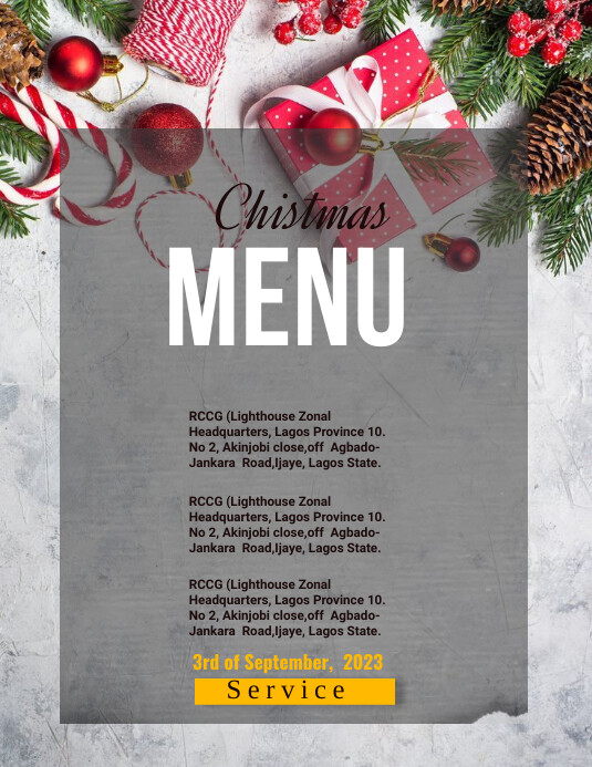 christmas menu (1) Template | PosterMyWall