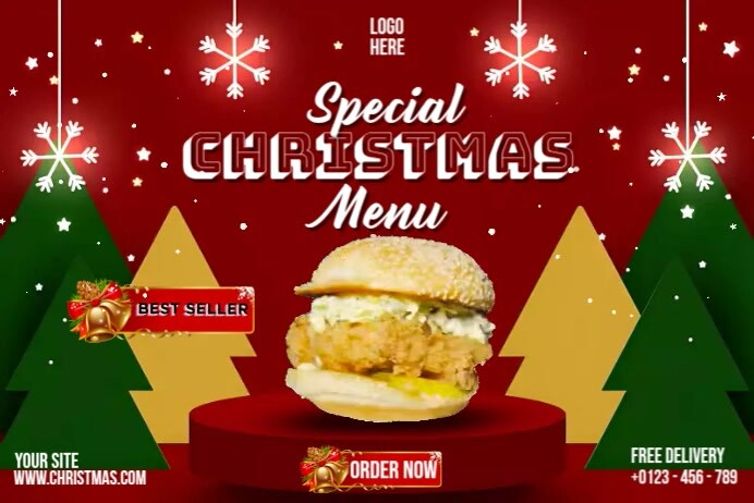 Christmas Menu Ads Template | PosterMyWall