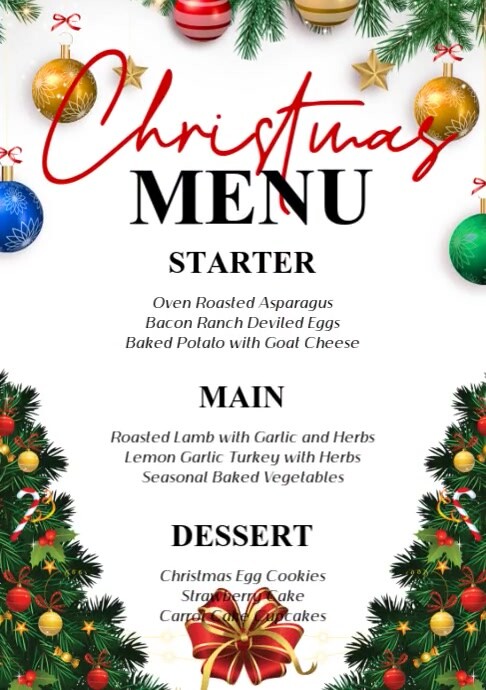 Plantilla de Christmas Menu Ads | PosterMyWall