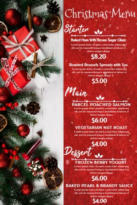 Copy of Christmas Menu Ads | PosterMyWall