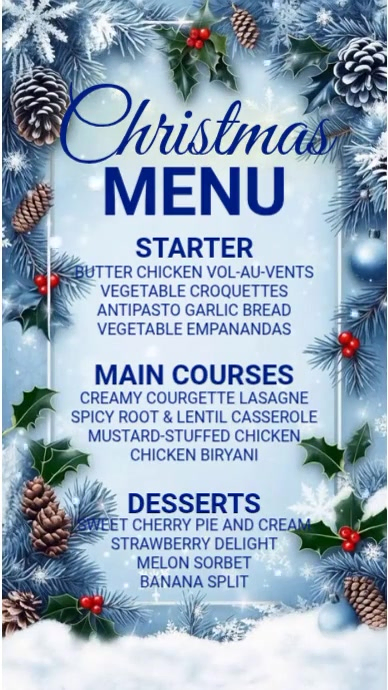 Christmas Menu Ads Template | PosterMyWall
