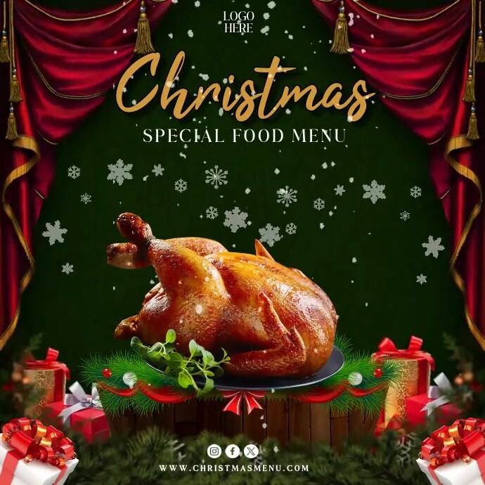 Christmas Menu Ads Template | PosterMyWall