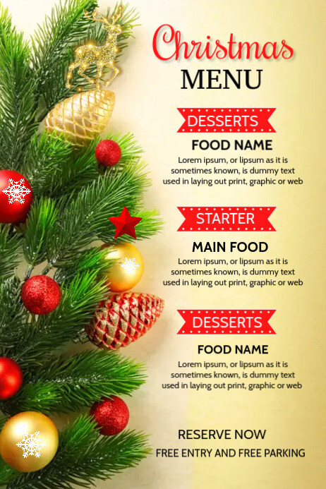 Spanduk Menu Natal Templat | PosterMyWall