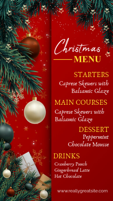 Christmas Menu Template | PosterMyWall