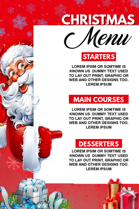 Plantilla de Christmas menu | PosterMyWall