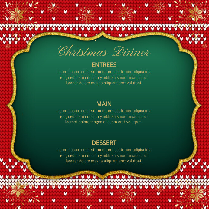 CHRISTMAS MENU Template | PosterMyWall