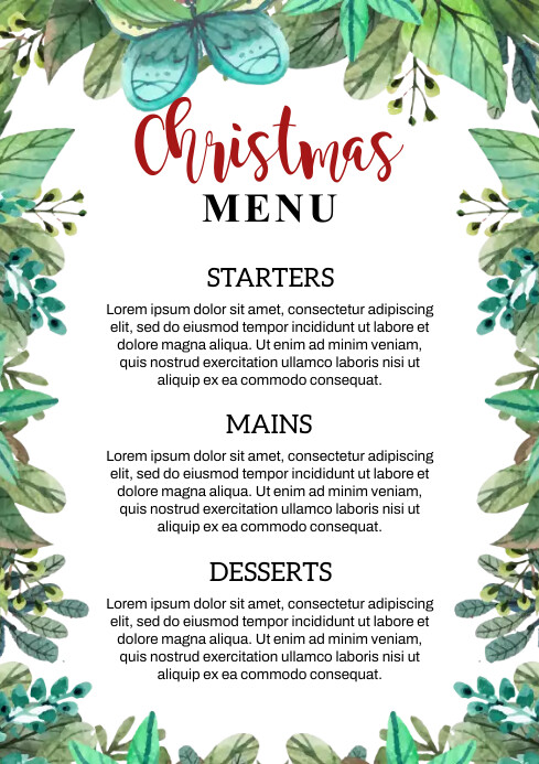 Plantilla de Christmas Menu | PosterMyWall