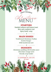 Christmas Desserts Menu Template | PosterMyWall