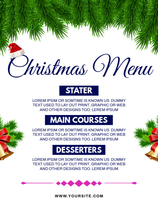Plantilla de Christmas menu | PosterMyWall