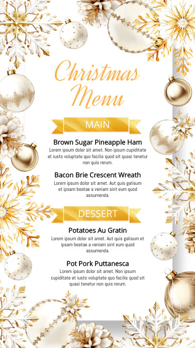 Christmas Menu Template | PosterMyWall