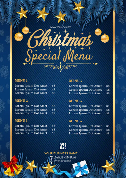 Christmas Special Menu Design Template | PosterMyWall