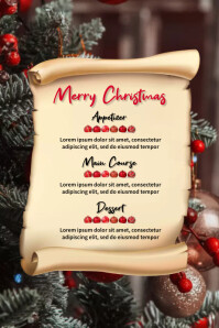 Christmas Food Menu Poster Template | PosterMyWall