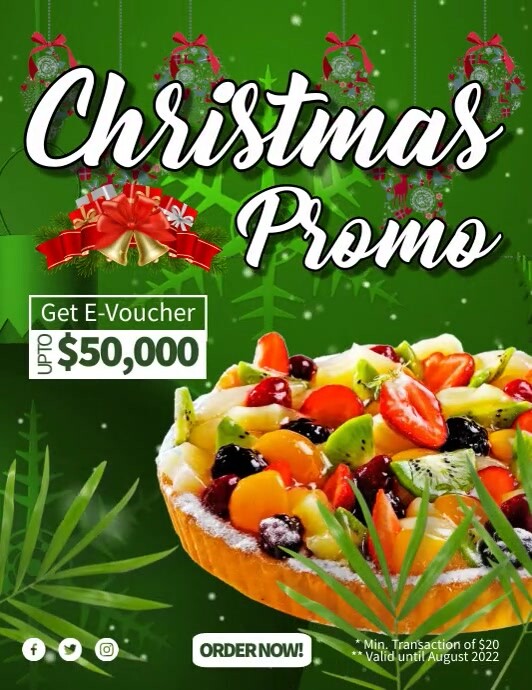 Christmas Menu Promo Template | PosterMyWall