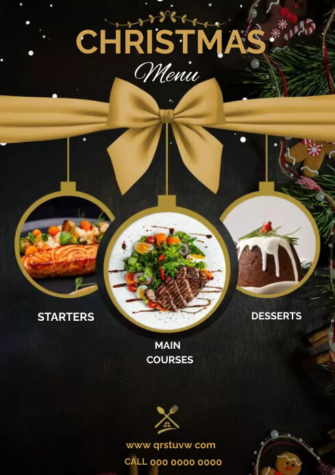 Christmas menu/Seasons Greeting/Celebration Template | PosterMyWall