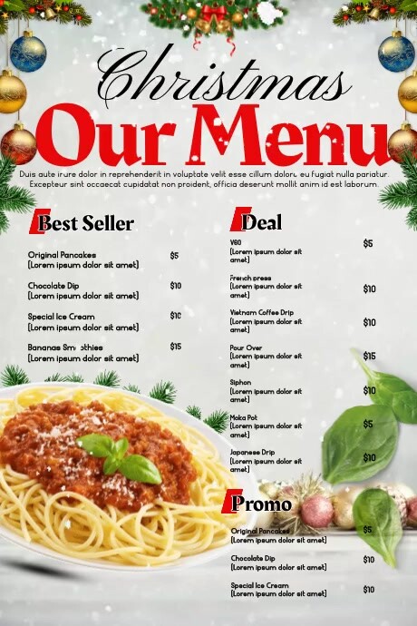 Christmas Menu Special Offer (3) Template | PosterMyWall