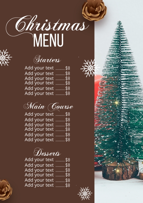 Plantilla de Menú de Navidad | PosterMyWall