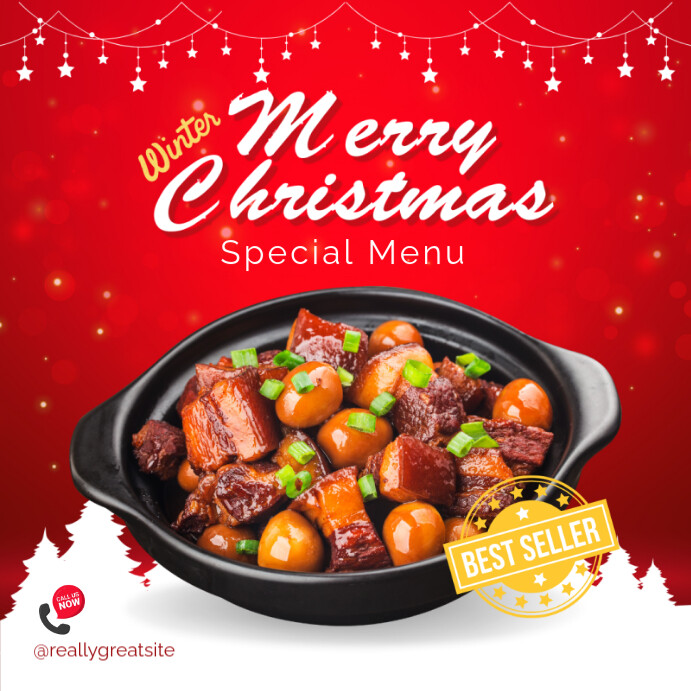 christmas menus Template | PosterMyWall