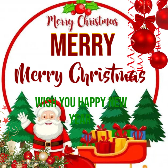 Christmas merry Xmas card Template | PosterMyWall