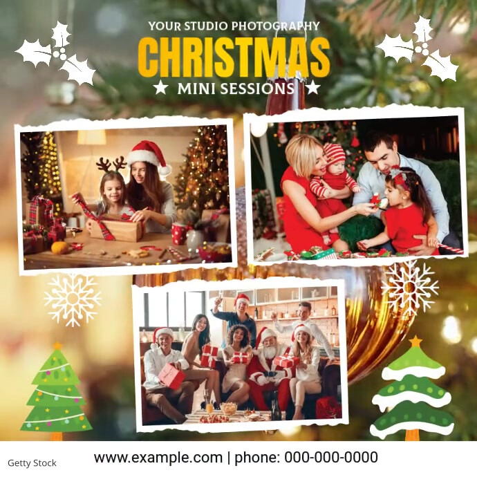 Christmas mini sessions template | PosterMyWall