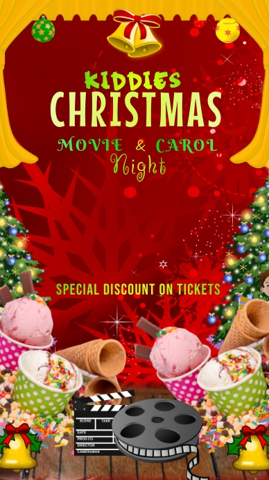 CHRISTMAS MOVIE NIGHT FLYER (1) Template | PosterMyWall
