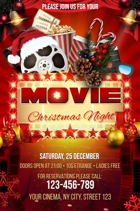 Copy of Christmas Movie Night Flyer | PosterMyWall