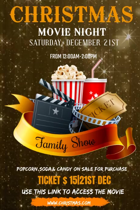 christmas movie show Template | PosterMyWall