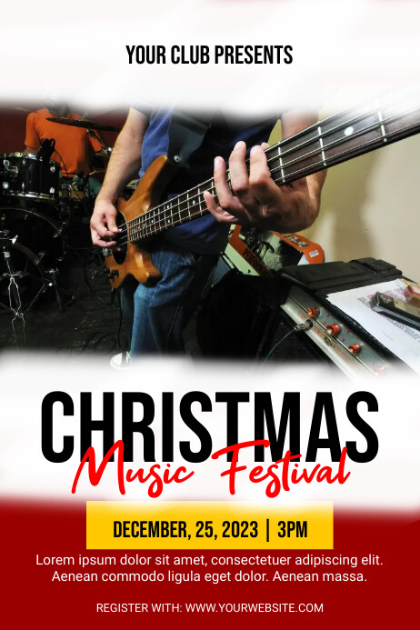 Plantilla de Christmas music festival flyer | PosterMyWall