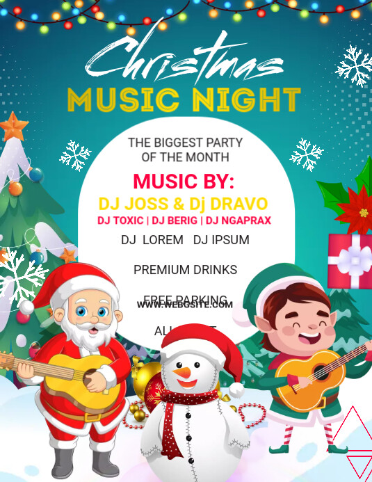 Plantilla de Christmas Music Night Flyer | PosterMyWall